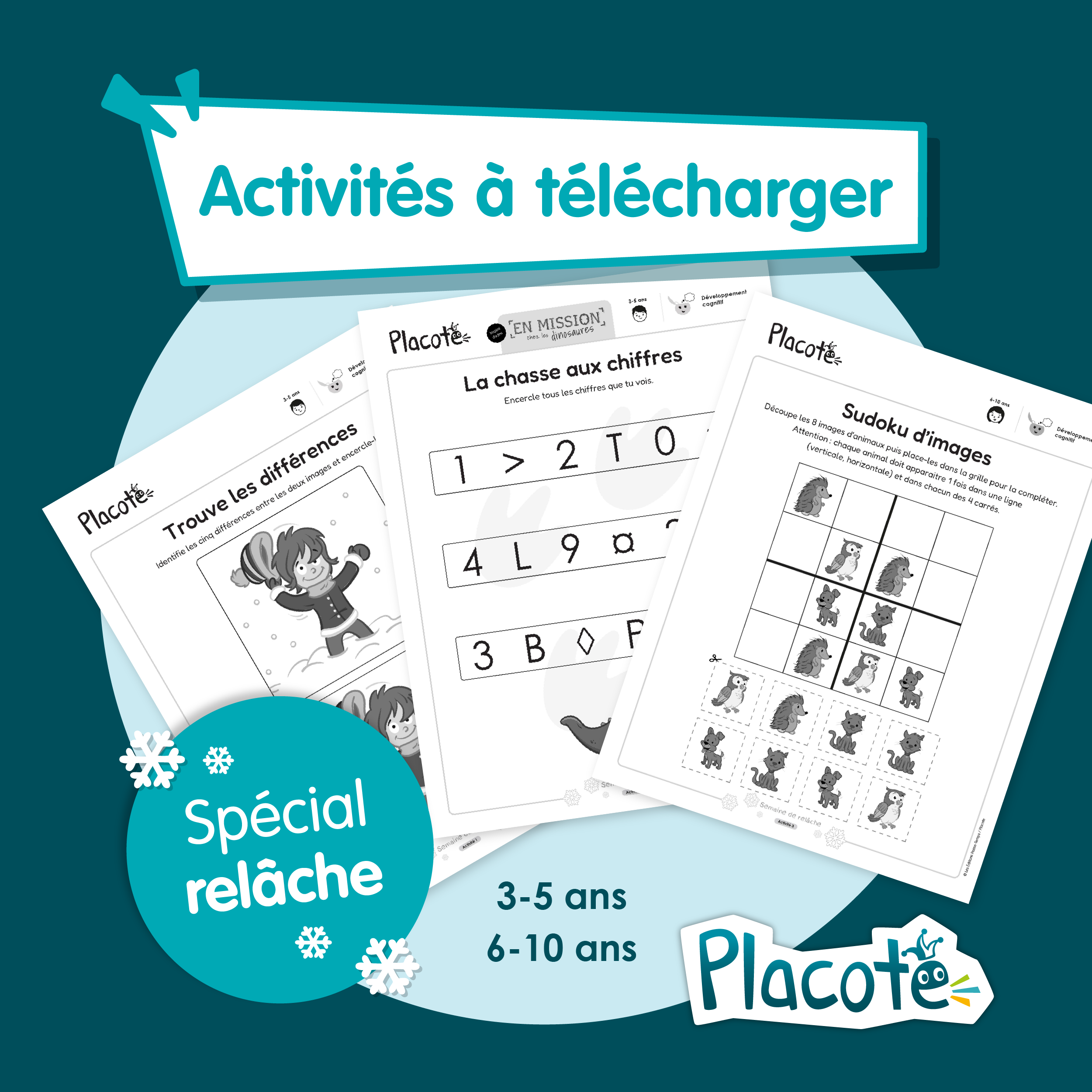 Activités sur le thème de l'hiver - Spécial relâche - Placote